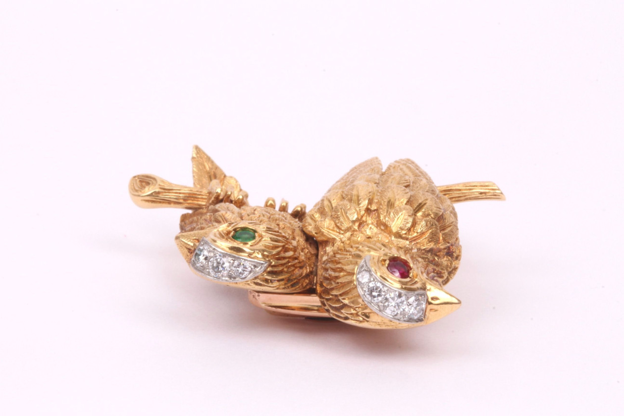 Broche Couple d'Oiseaux | Hervé CHASSAING